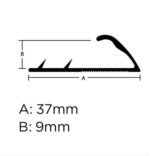 QA Flooring Solutions - Single Edge Profile - Silver 45 Lengths x 0.90m